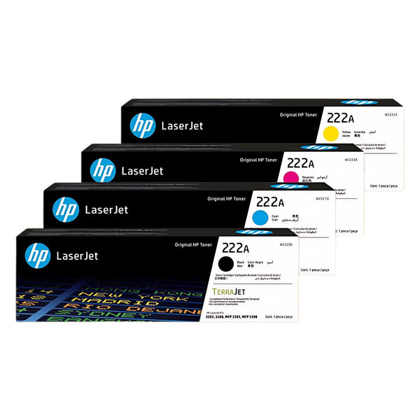HP 222A 4‑Color Toner Set HP Laserjet Pro 3288dw 3288dn W2220A-W2223A ...