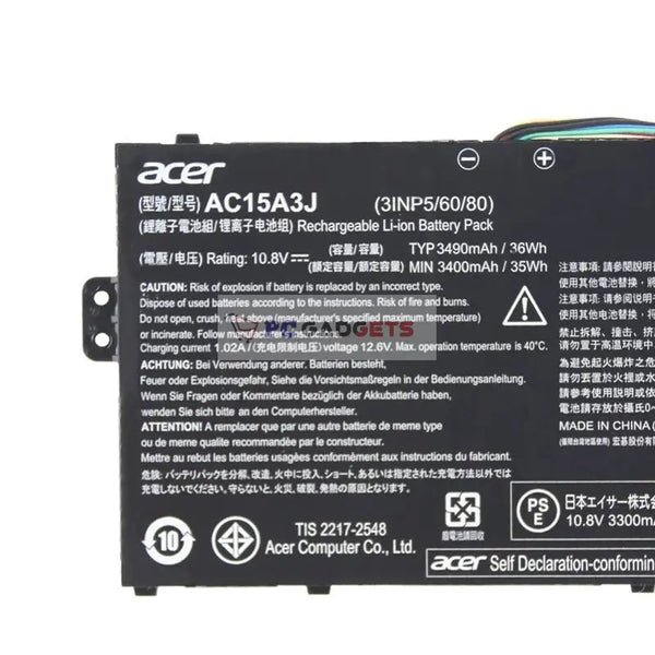 Original Acer AC15A3J AC15A8J KT.00303.017 C735 CB3-131 Laptop Battery ...